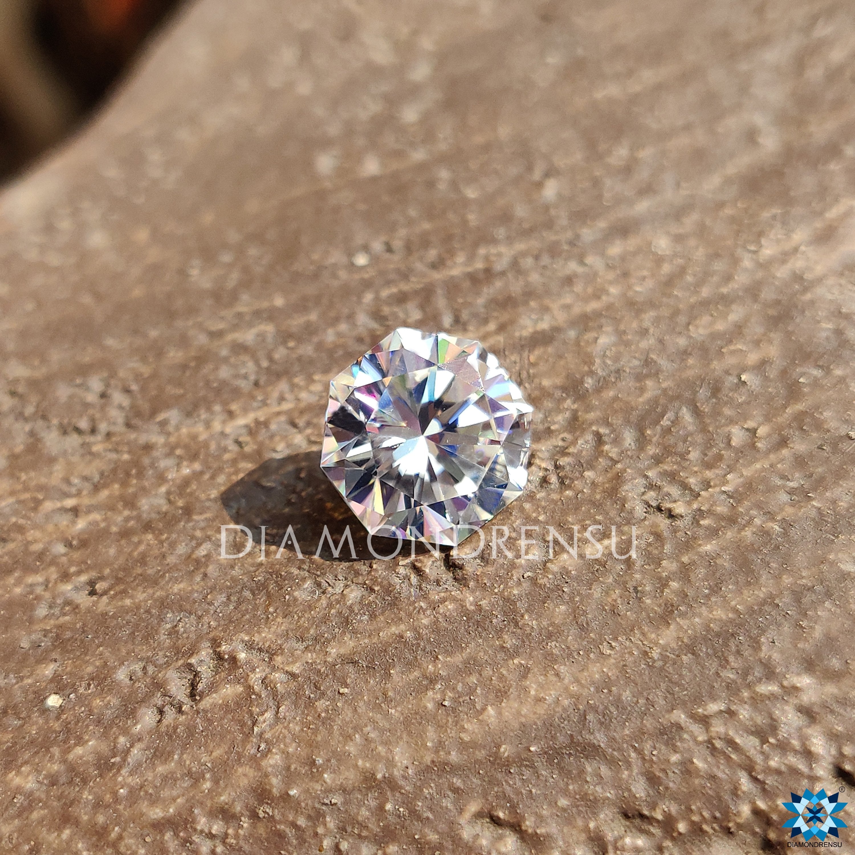 Unique 1.96 CT Octagon Brilliant Cut Colorless Loose Moissanite